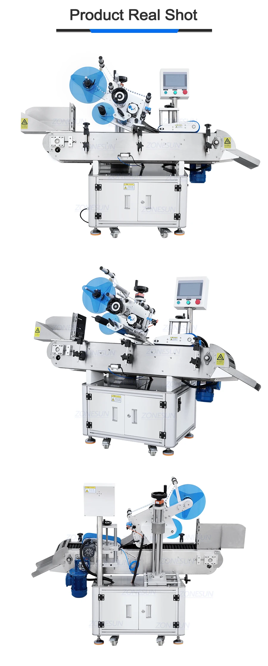 Zonesun Zs-tb823 Horizontal Tube Sticker Automatic Crayon Plastic Round Bottle Labeling Machine ...