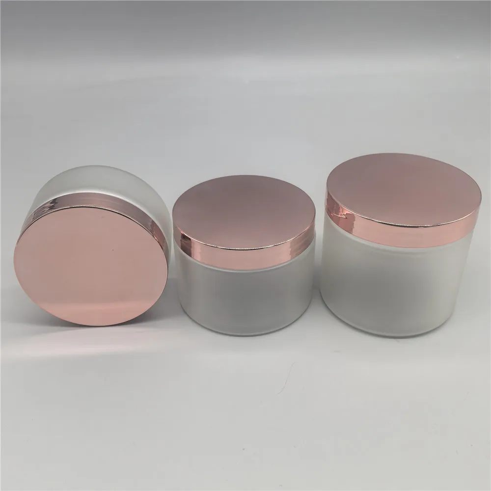 250g 300g 360g 400g 450g 500g Clear Frosted Luxury Cosmetic Cream PET Jars with Lids Plastic ...