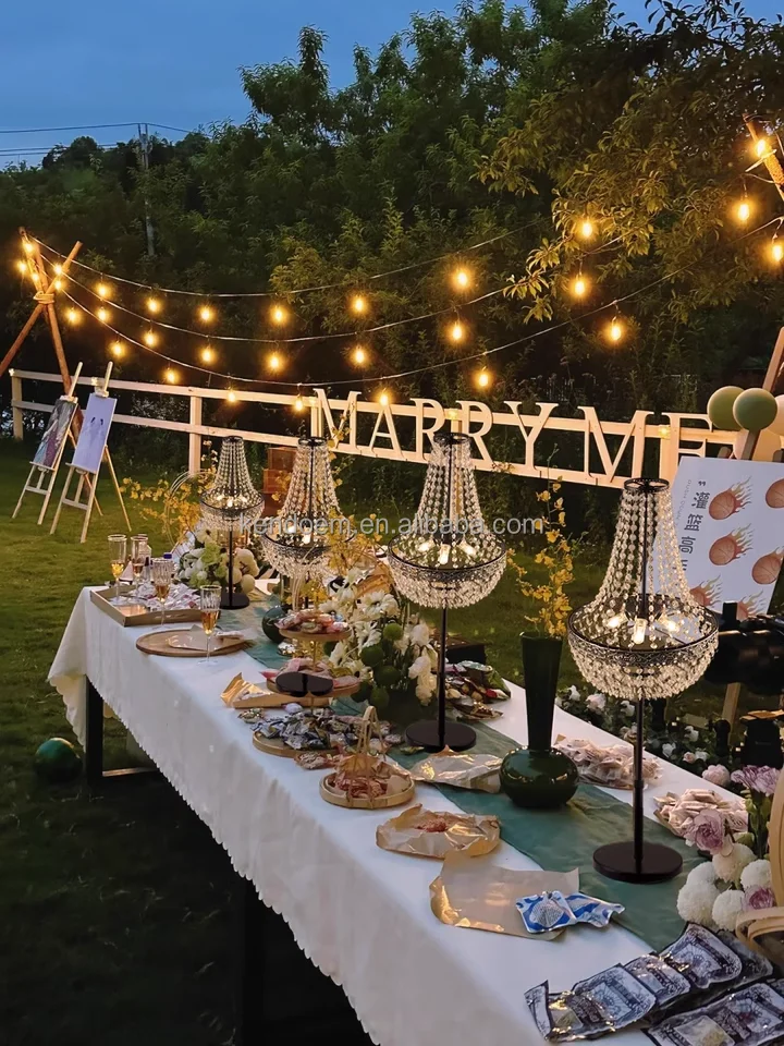 Event Crystal Lighted Table Top Table Lamp Centerpieces