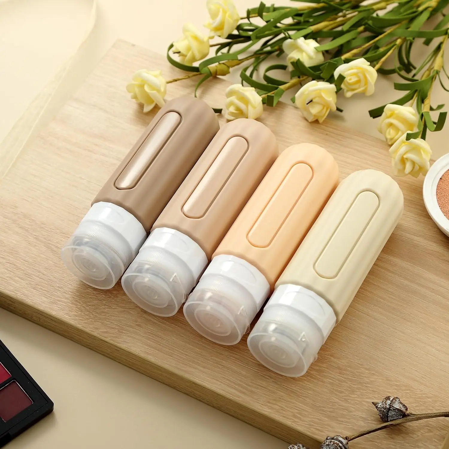 16 Pack Travel Bottle Set ,TSA Approved Makeup Case Refillable Cosmetic ...