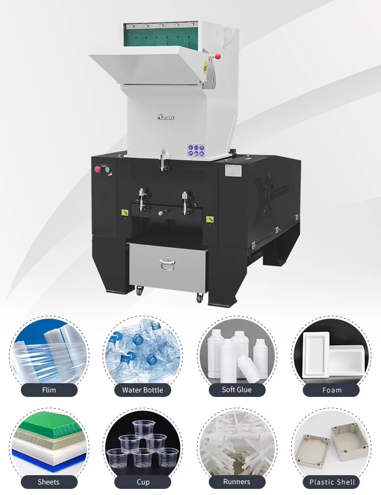 High Strength 10HP Flat Type Blades Plastic Bottle Preforms Crushing ...