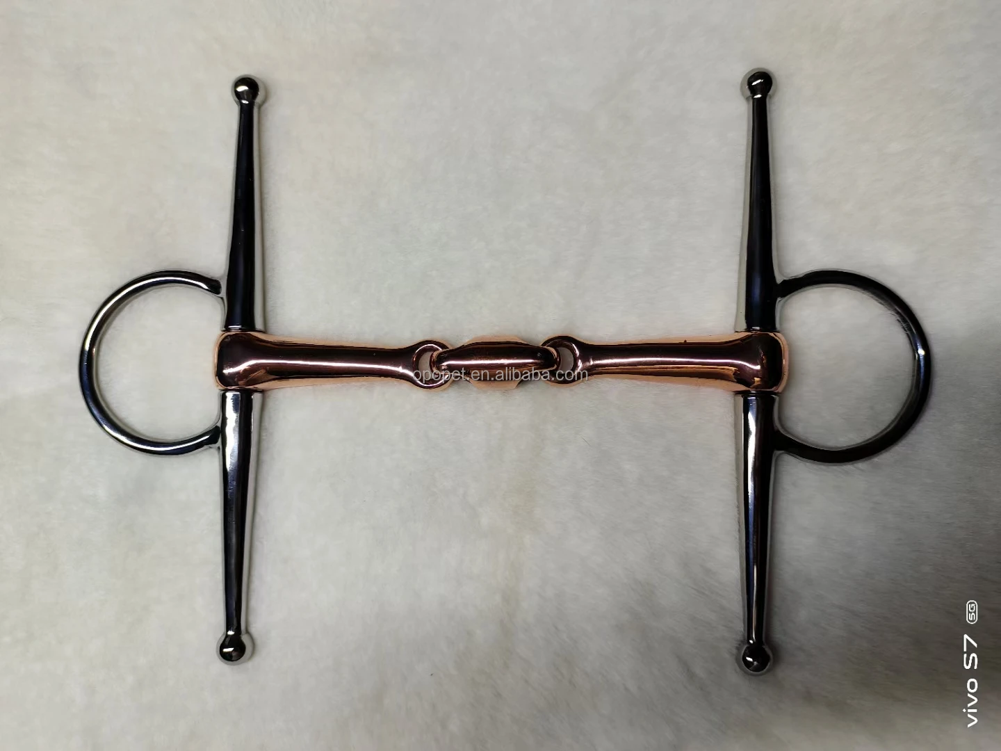 Horshi Stainless Steell Full Cheek Horse Bit Copper Broken Mouthpiece ...