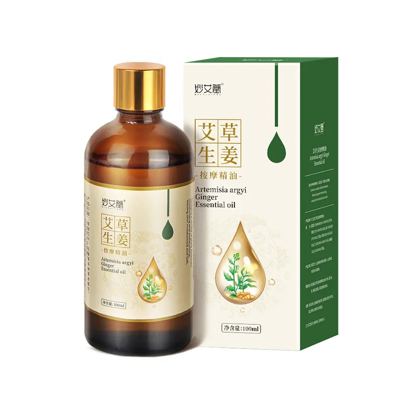 Wholesale 100ml Of Moxa Ginger Essential Oil Portable Using On Back ...