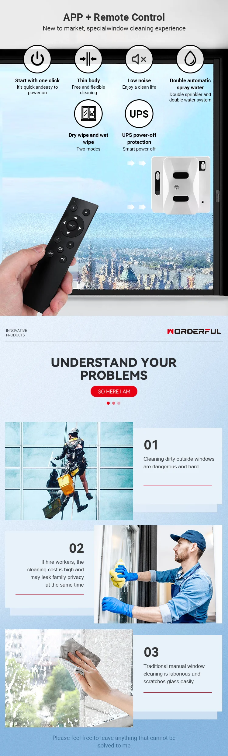 OEM Automatic Glass Skyscraper Cleaning Robot - Worderful