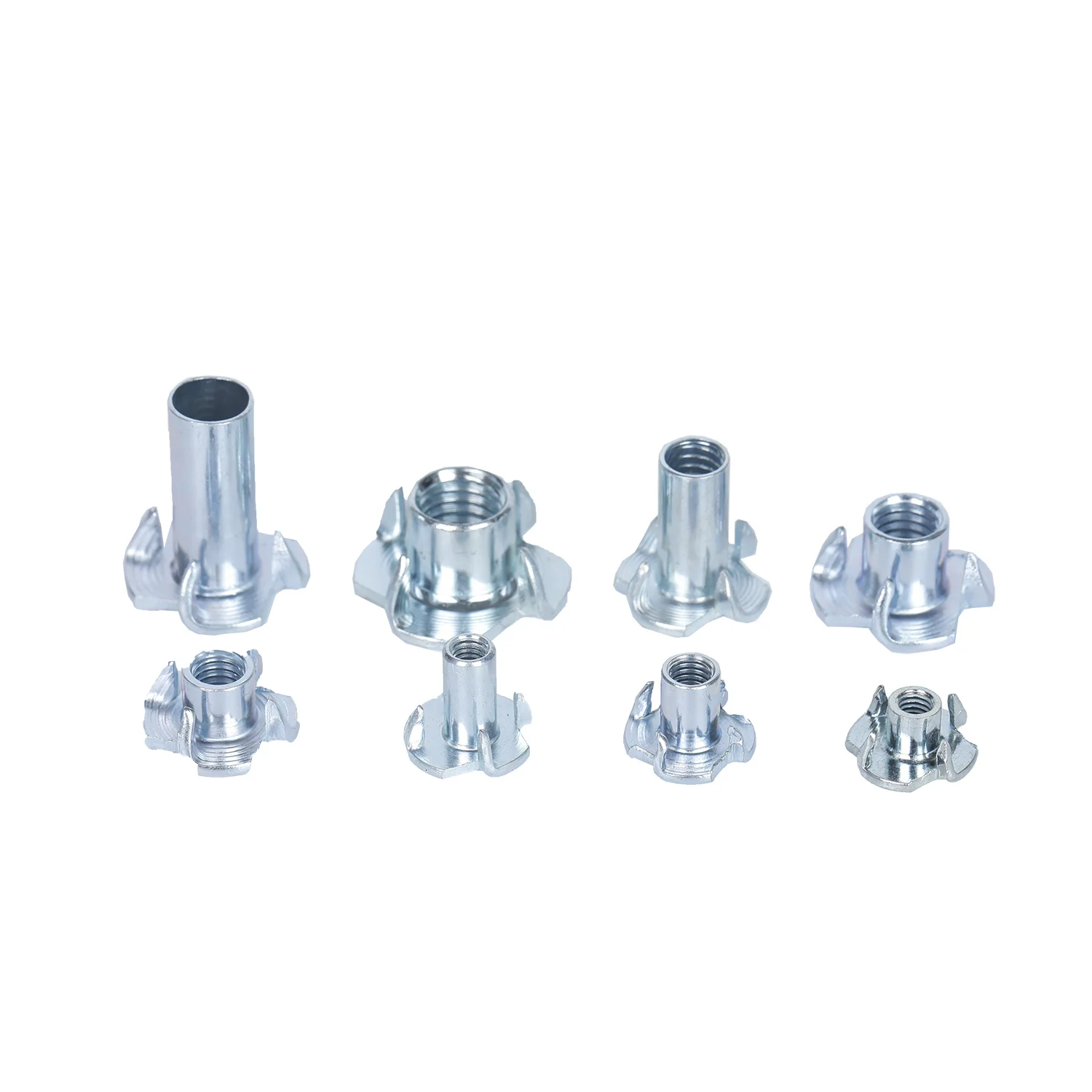 M6 M8 M10 Din 1624 Galvanized 4 Claw Wood Inserts Tee Nut 4 Prong T ...