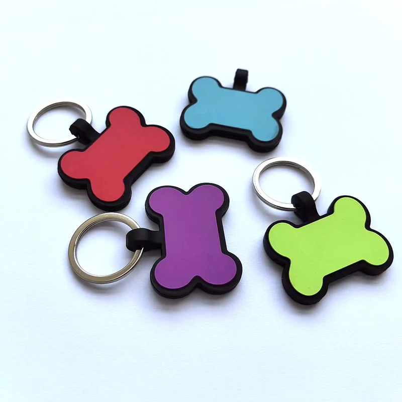 High Quality Personalized Custom Silicone Dog Tags with QR Code Dogs ...