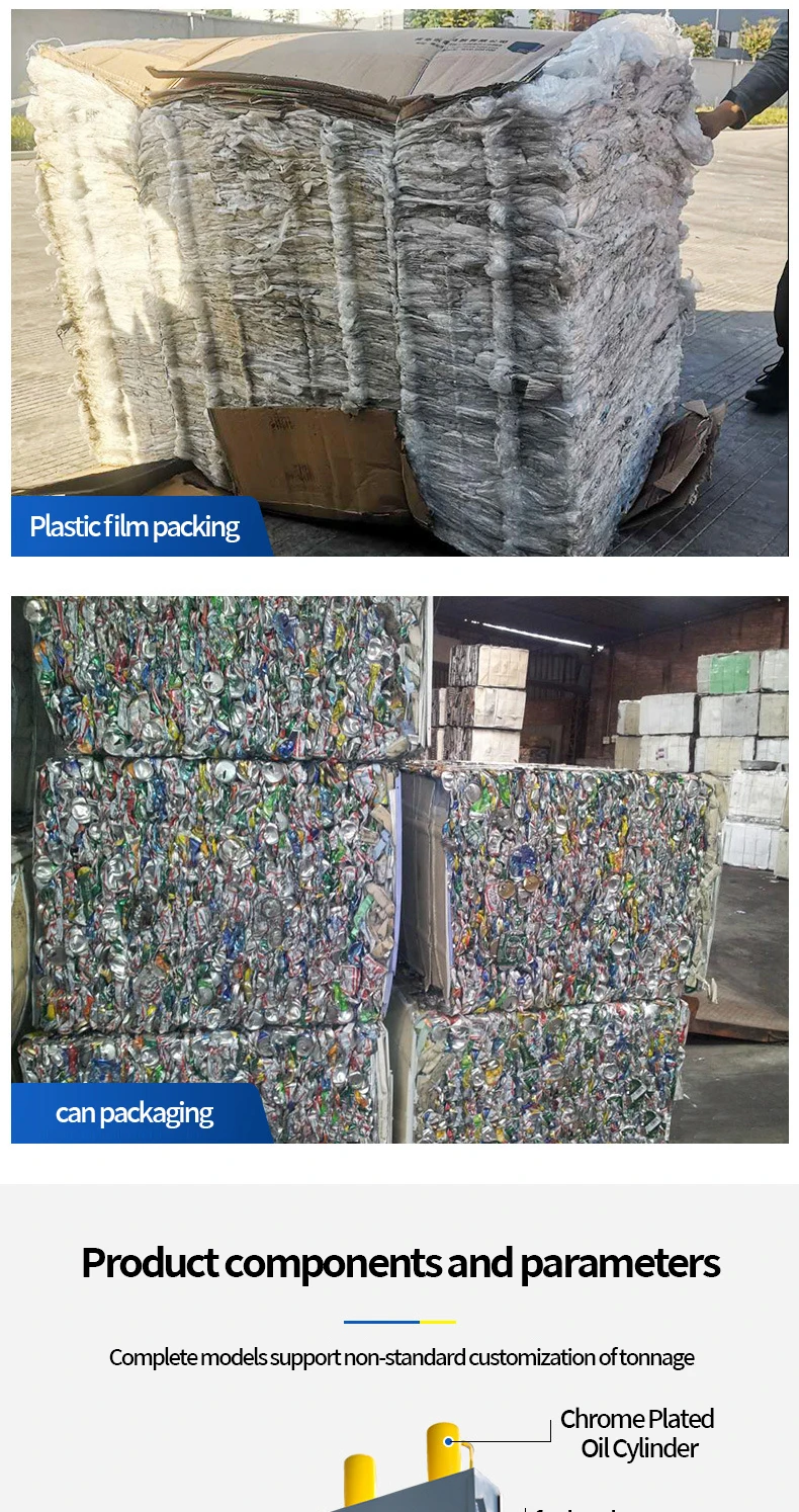 Vertical Semi-automatic Hydraulic Packer Waste Compressor Paper Baler ...