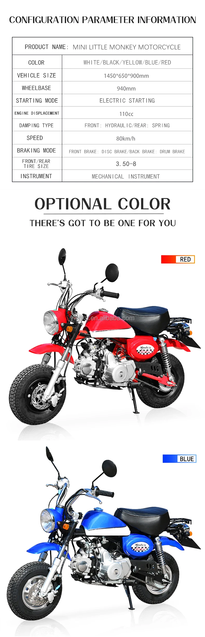 Mini Motorcycle Fun - Little Monkey 110cc Bike for Sale