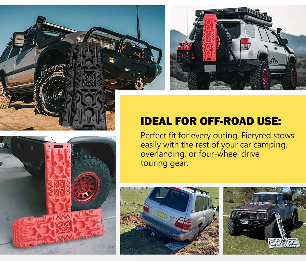 FIERYRED Recovery Tracks - Durable 10t Sand Snow Mud Solutions