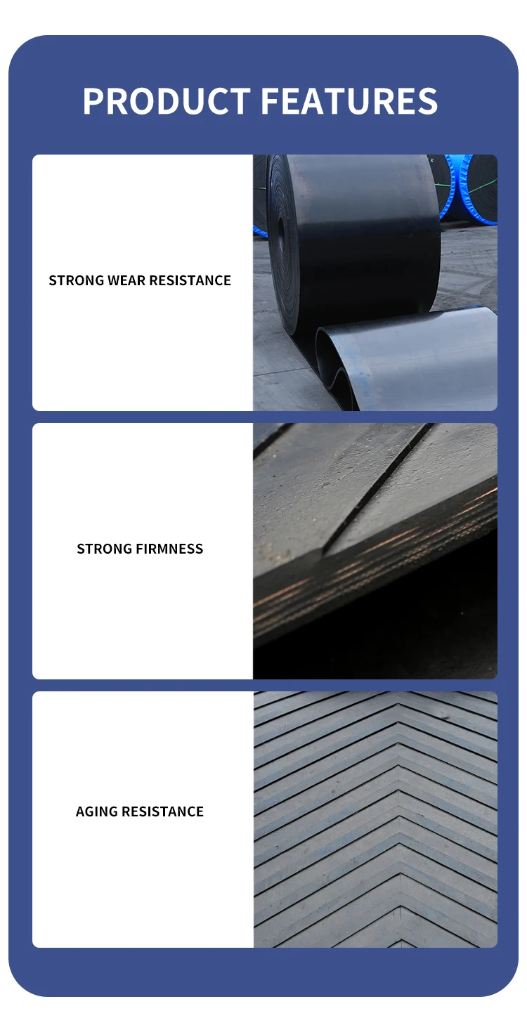 Construction Engineering Belt Conveyor Sand Ore Rubber Conveyor Belt ...