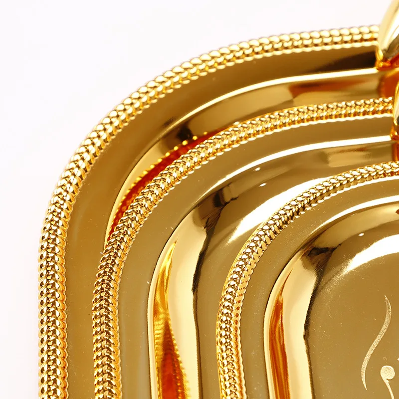 QIAN HU Luxury Metal Trays - Perfect for Hotels & Events