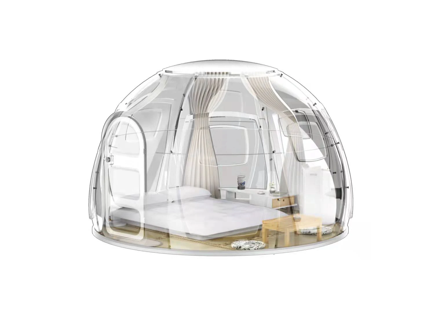 Geodesic Luxury Outside Airbnb Glamping Globe Clear Garden