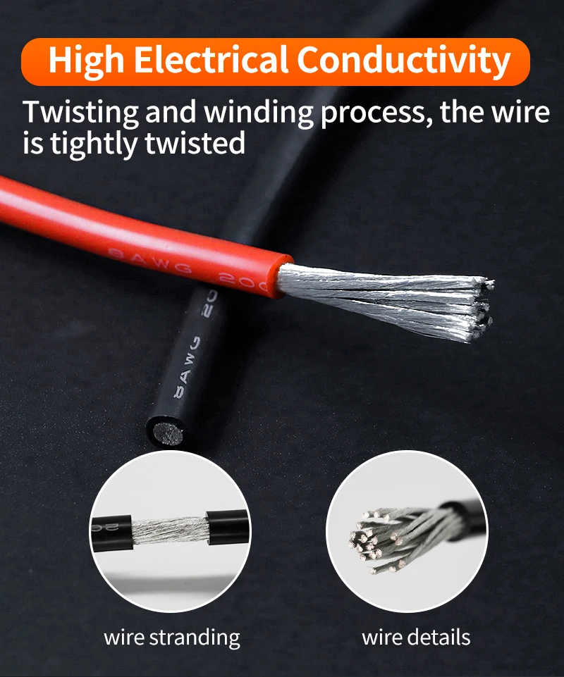 High Temperature Insulate Single Tinned Copper Silicone Electrical Cable 2 4 6 10 12 14 Awg ...