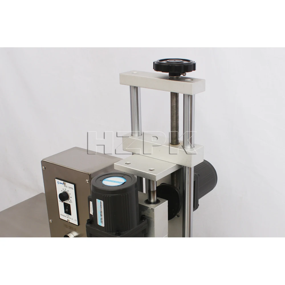 HZPK Semi Automatic Desktop Plastic Stand up Pouch Capping Machine