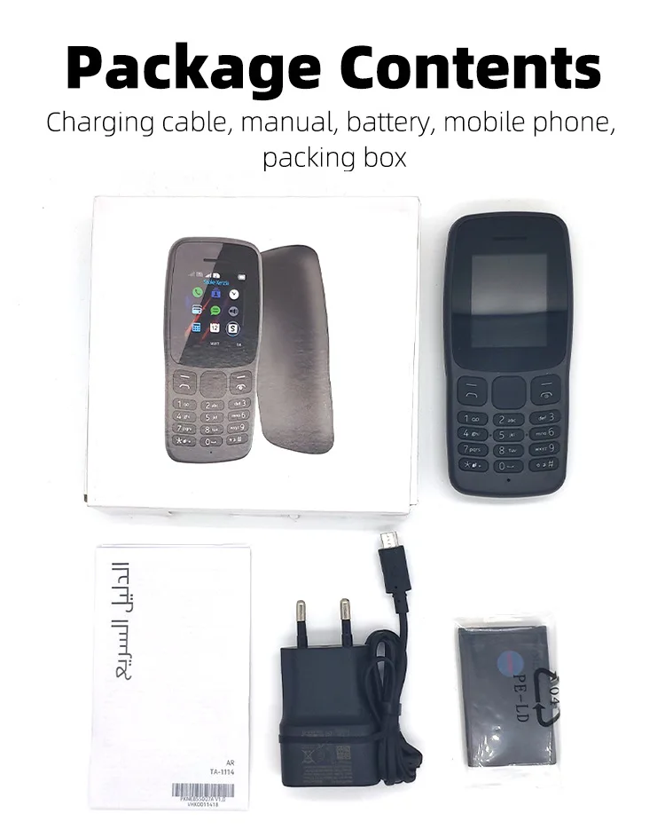 Water Feature 4G Feature Phone for Nokia 106 - Rugged & Dual SIM