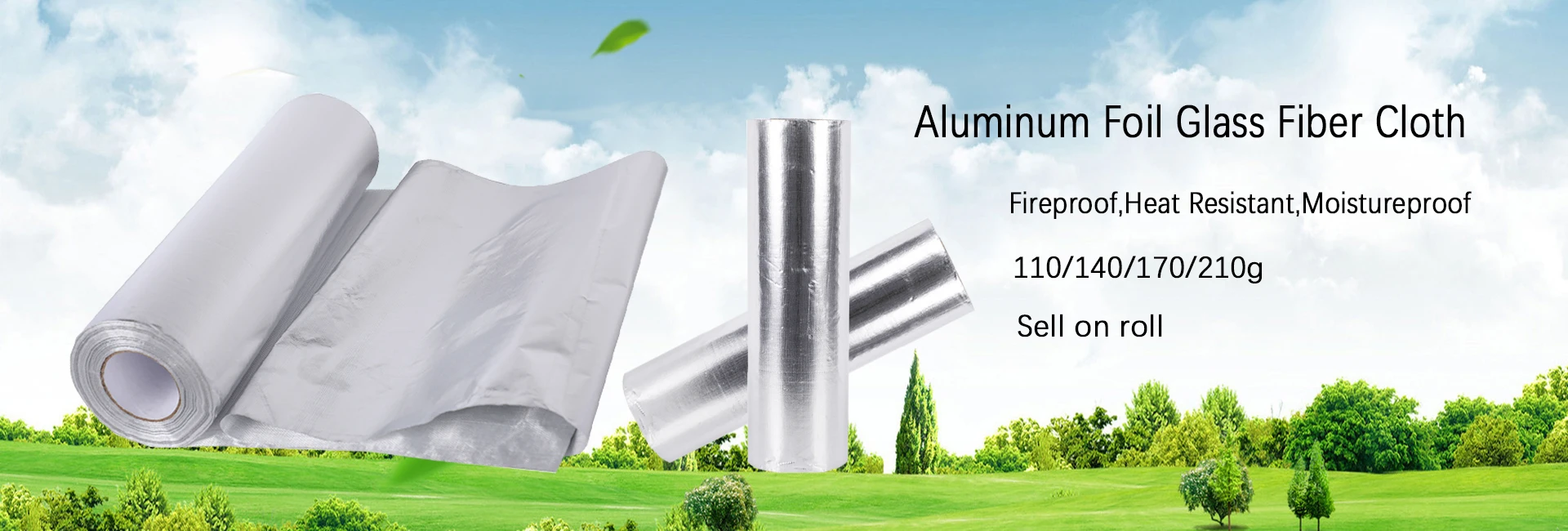 110g Aluminum Foil Fiberglass Cloth For Warehouse High Temperature ...