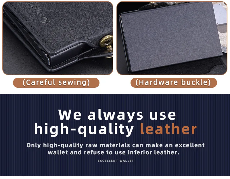 Baellerry Rfid Wallet Auto Pop Up Men's Aluminium Card Holder Wallet ...