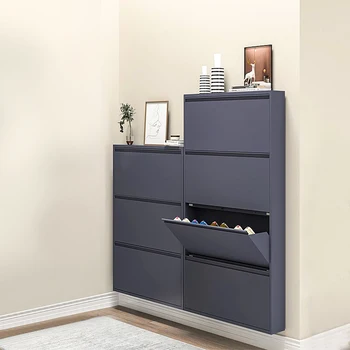 Modern Furniture Steel Shoe Rack Ready Assembled Shoe Cabinet Living ...