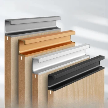 Aluminum Alloy Slot G-shaped Kitchen Cabinet Handles L-shaped G Profile ...