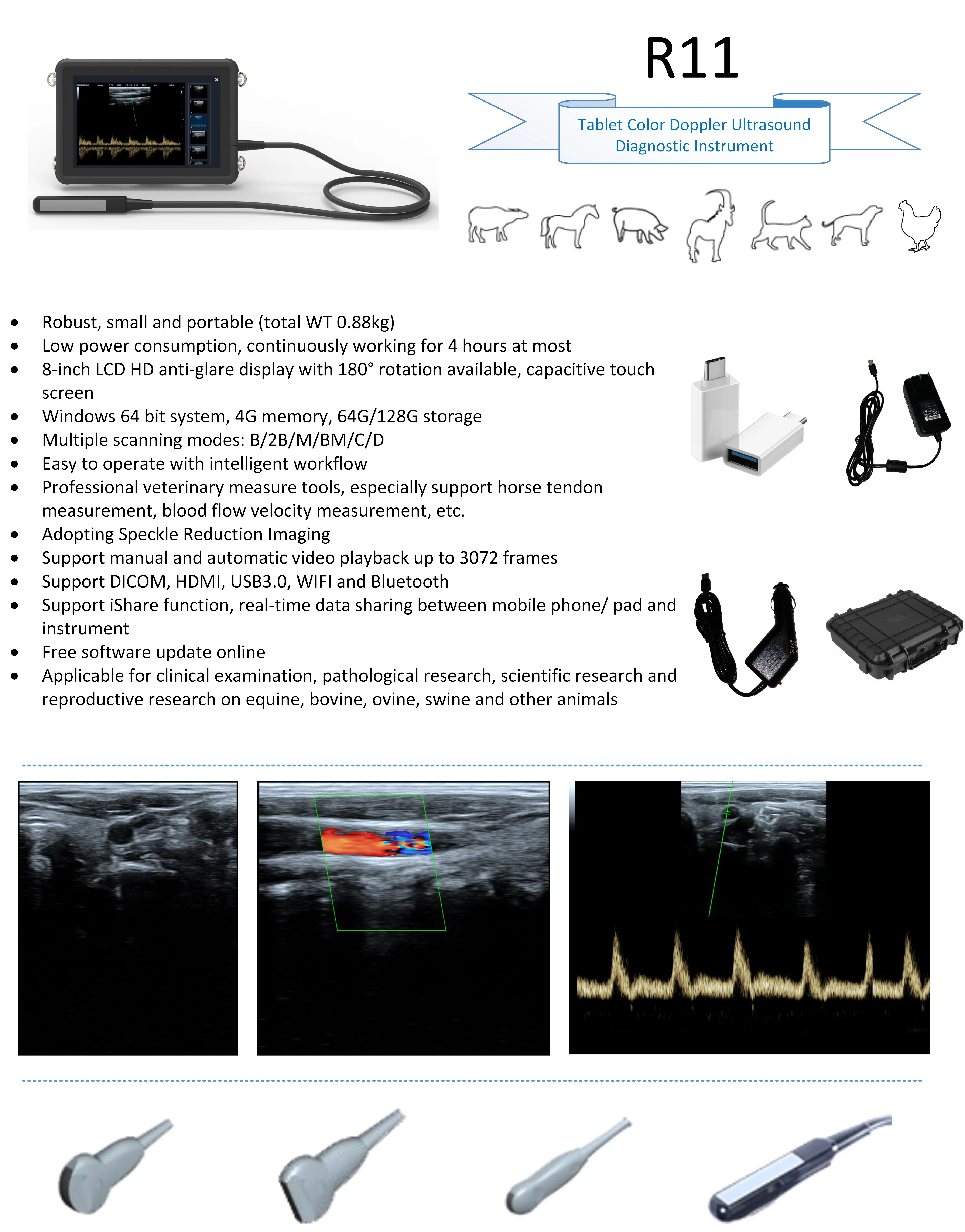 Dicom Veterinary Color Ultrasound Instrument Runningcare R11 - Buy ...