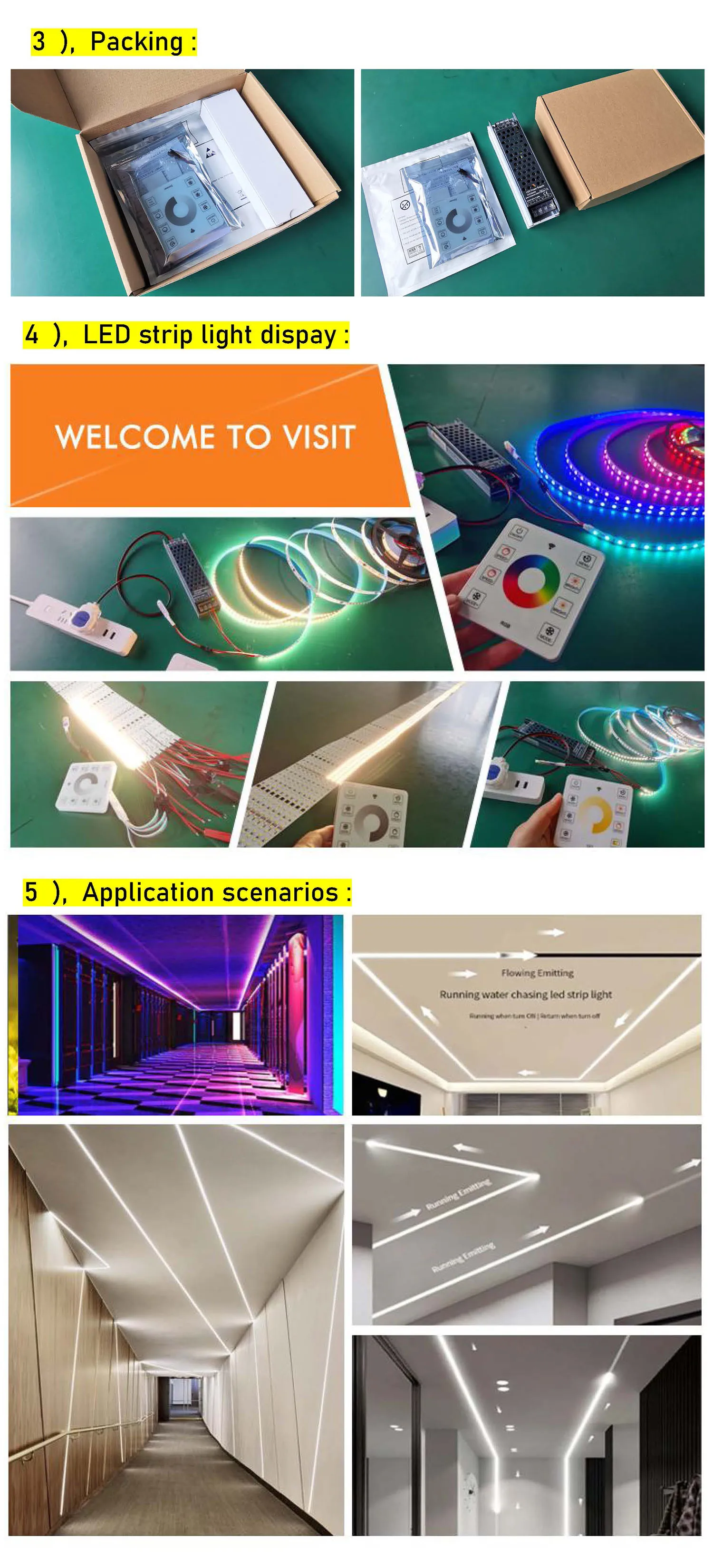 Water Led Strip Addressable Smart Running Popular 24v 2835 300led ...