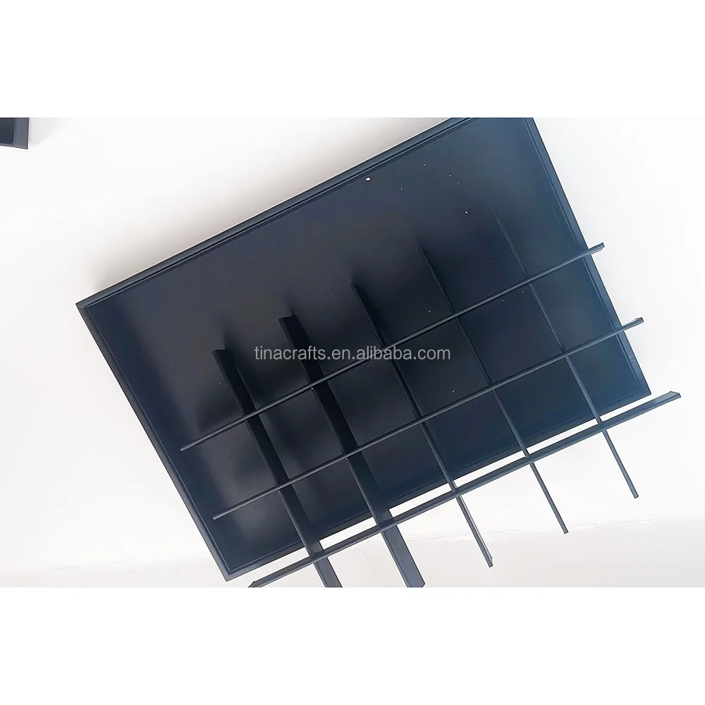 16 Grid Black Moveable Jewellery Organiser Box Cardboard Jewelry ...