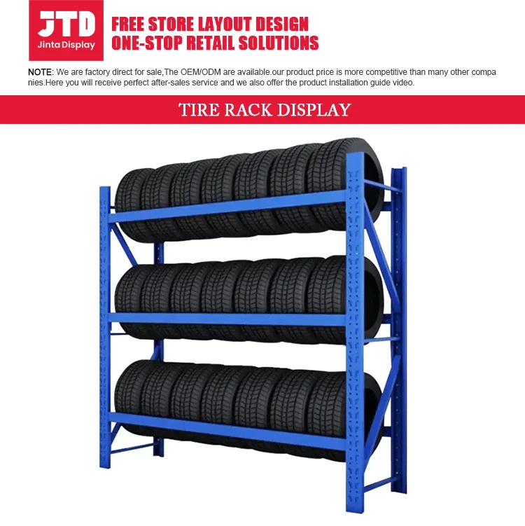JINTA Steel Wheel Racks - Durable Tire Display Solutions