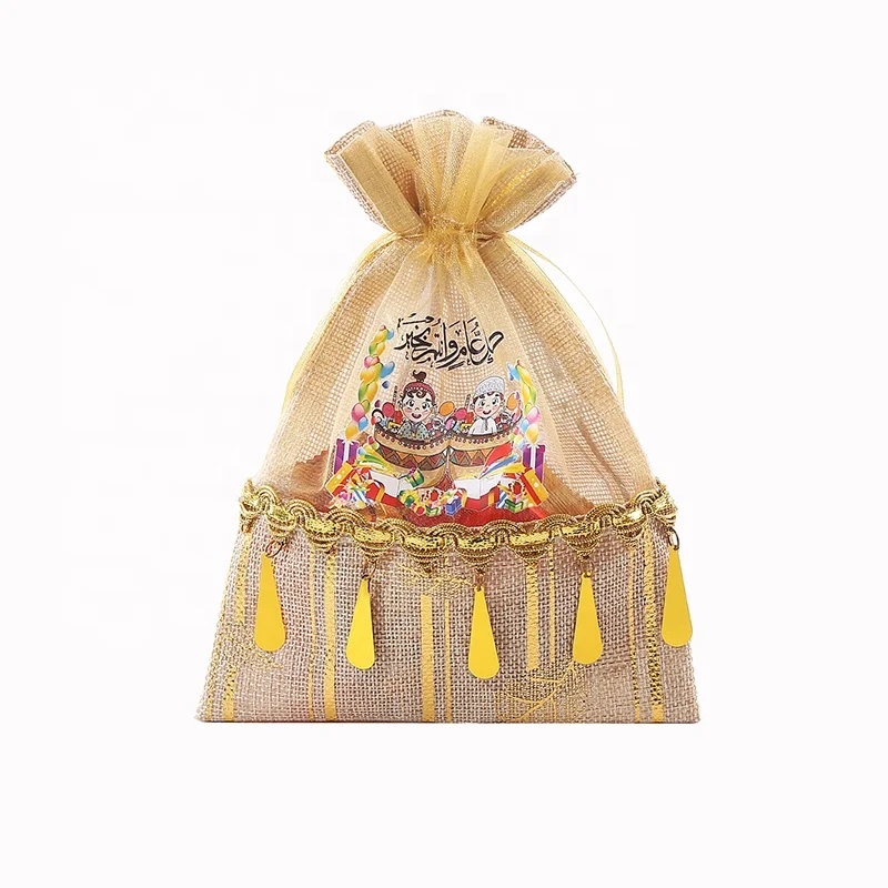 Wedding Ramadan Style Burlap Sheer Bags Personalized Eid Mubarak ...
