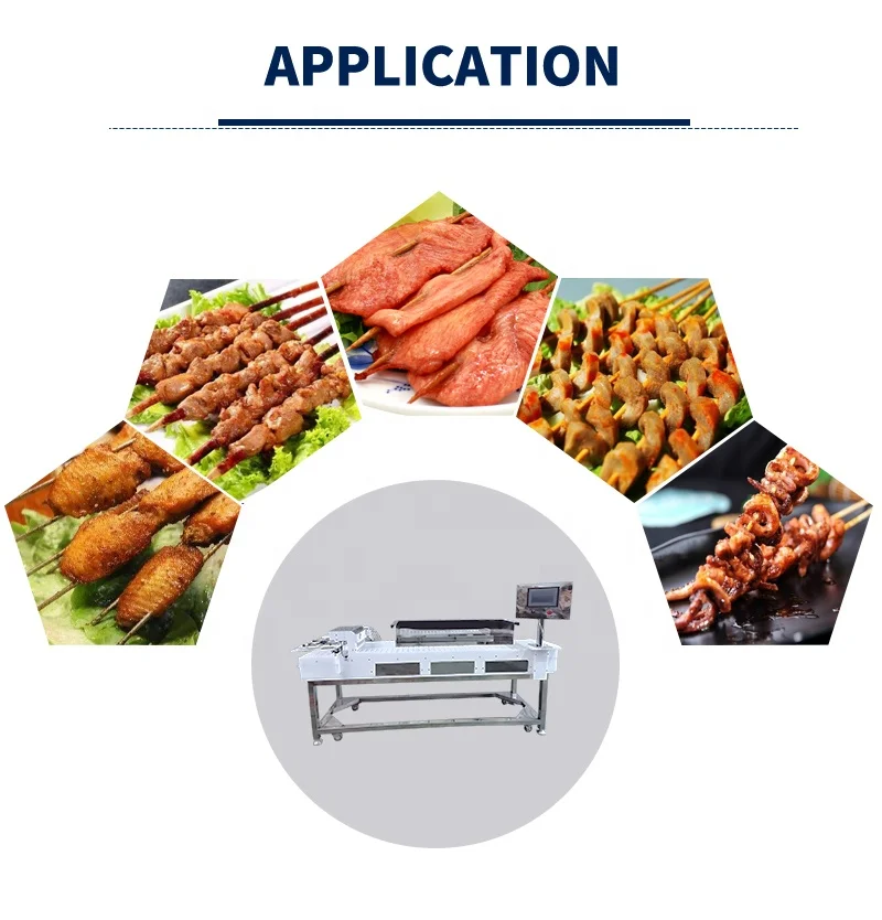 Commercial Automatic Bbq Skewer Machine Shish Kebab Making Machine Lamb ...