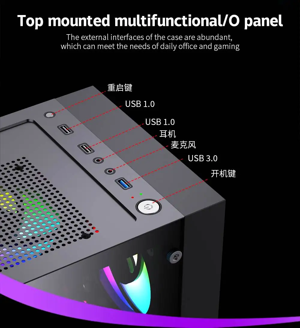 Lovingcool PC Case - Full Tower ATX Gaming Desktop