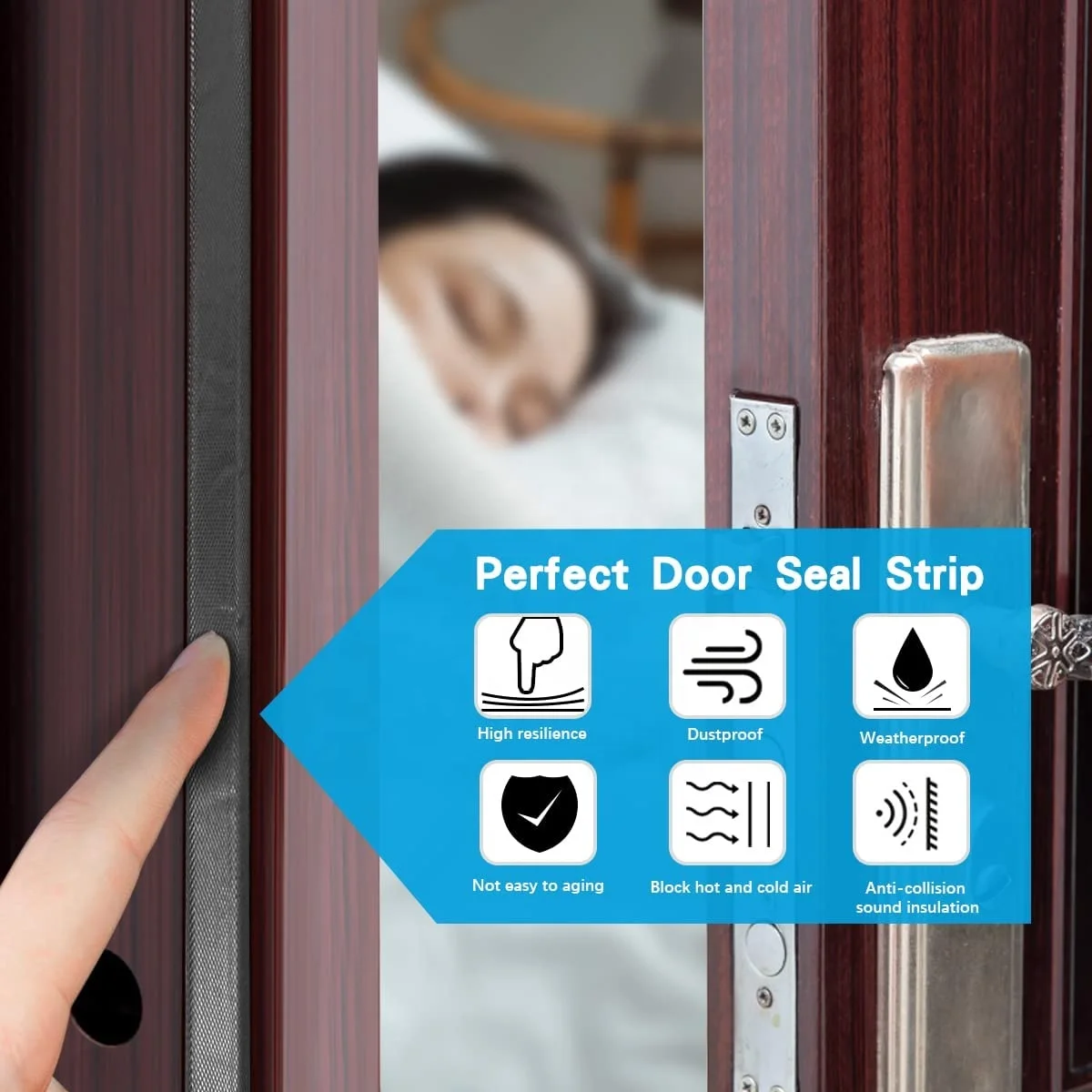 Rectangle Shape Pu Foam Door Sealant Self Adhesive Weather Strip 16x3mm ...