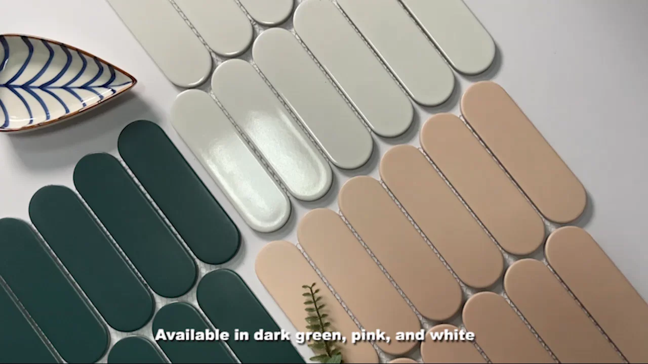 New Design Jumbo Oval Shape Porcelain Matte Glazed Mosaic Tiles For ...