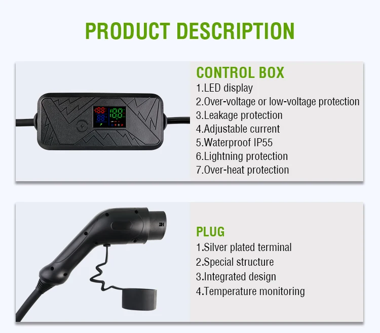 3.7KW Portable EV Charger - Level 2 Charging Solutions