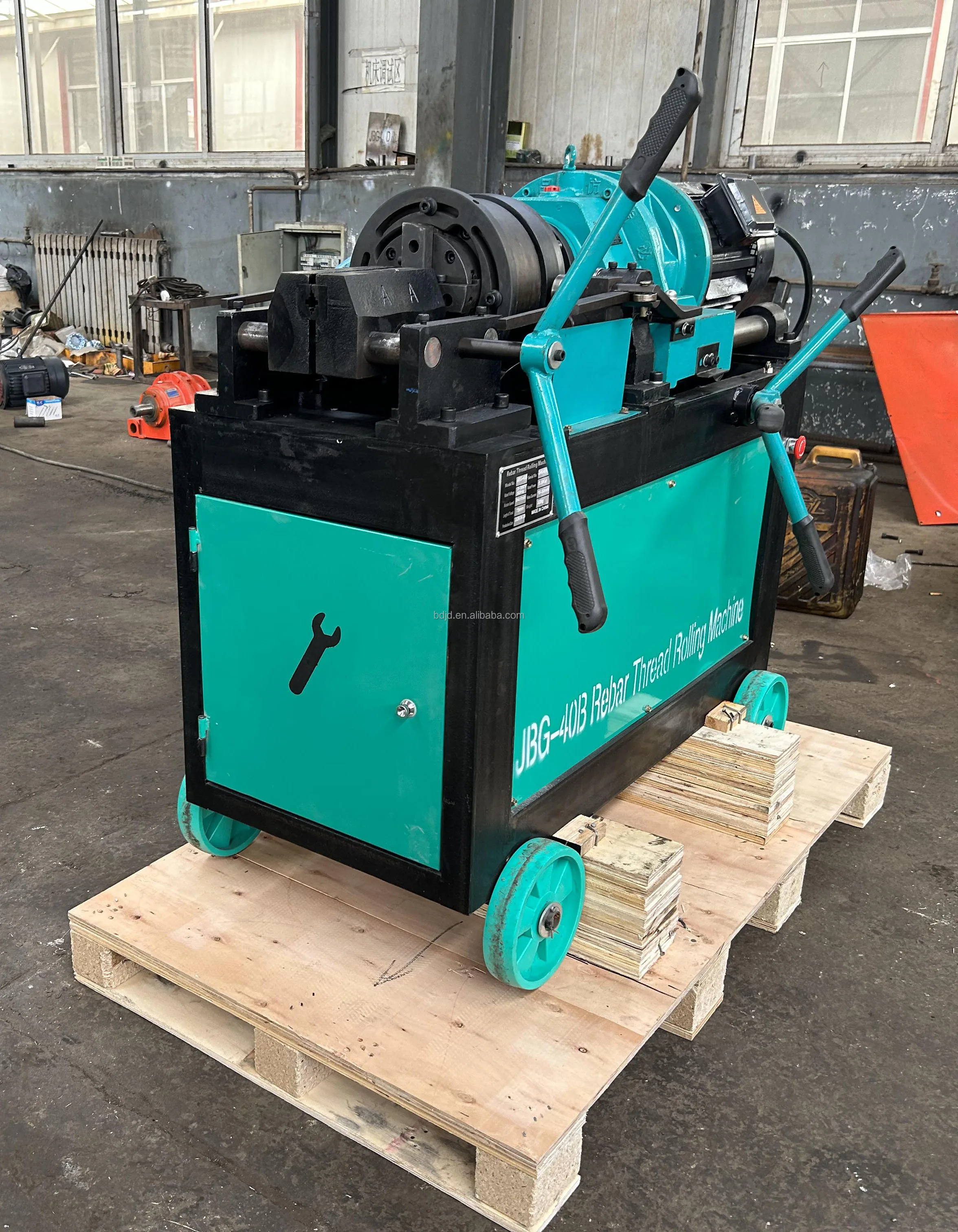 Portable Steel Bar Rebar Rib Peeling Parallel Thread Rolling Machine ...