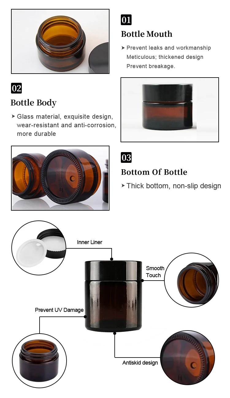Premium Luxury Round Cosmetic Container - Refillable Eye Cream Jar