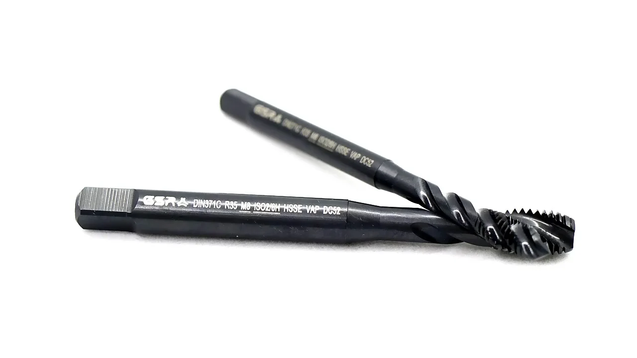 Jis Machine Tap Sp Hsse M35 Form C Spiral Flute Nitrided Coated Black ...