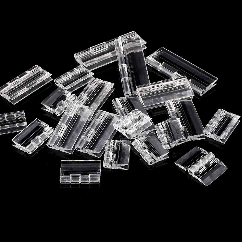 LANDU Clear Transparent Plastic Hardware Mini Acrylic Hinges for Box ...