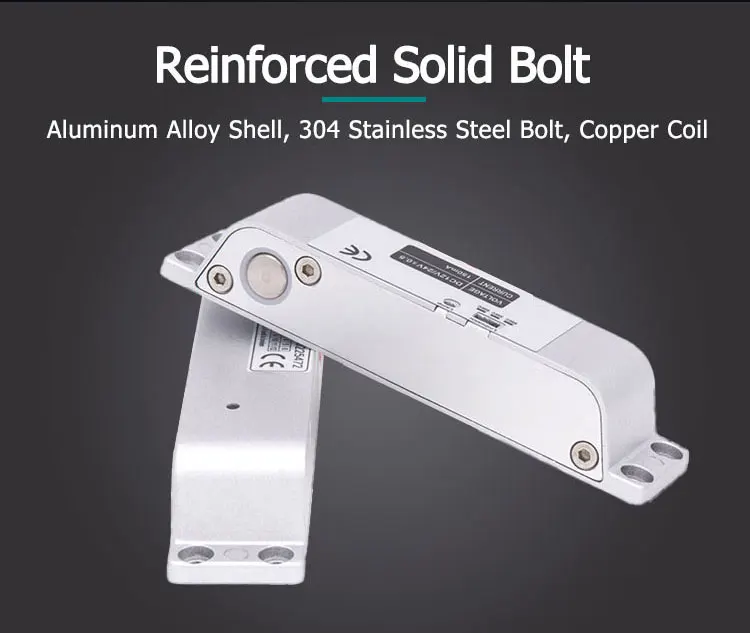 12v Mini Electronic Sliding Bolt Lock Fail Security Electric Drop Bolt ...