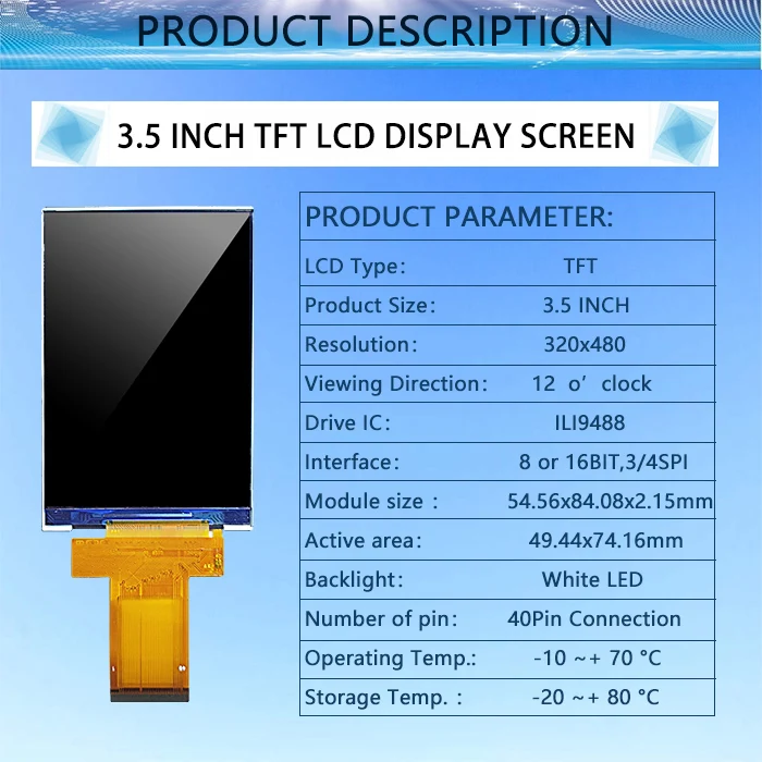 Shop High-Quality TFT LCD Displays - Custom Sizes Available
