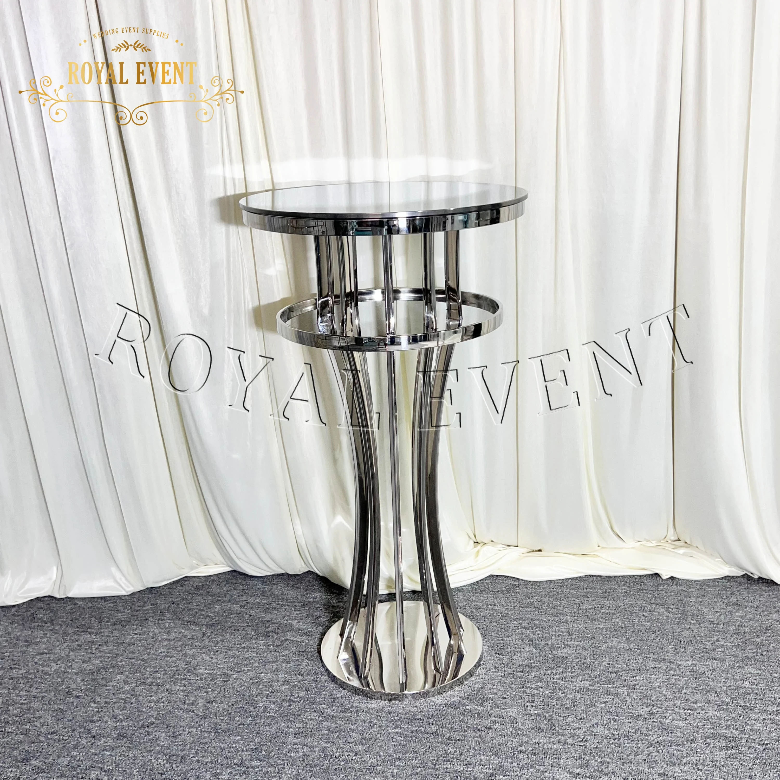 Customized Luxury Stainless Steel Bar Table High Cocktail Tables ...