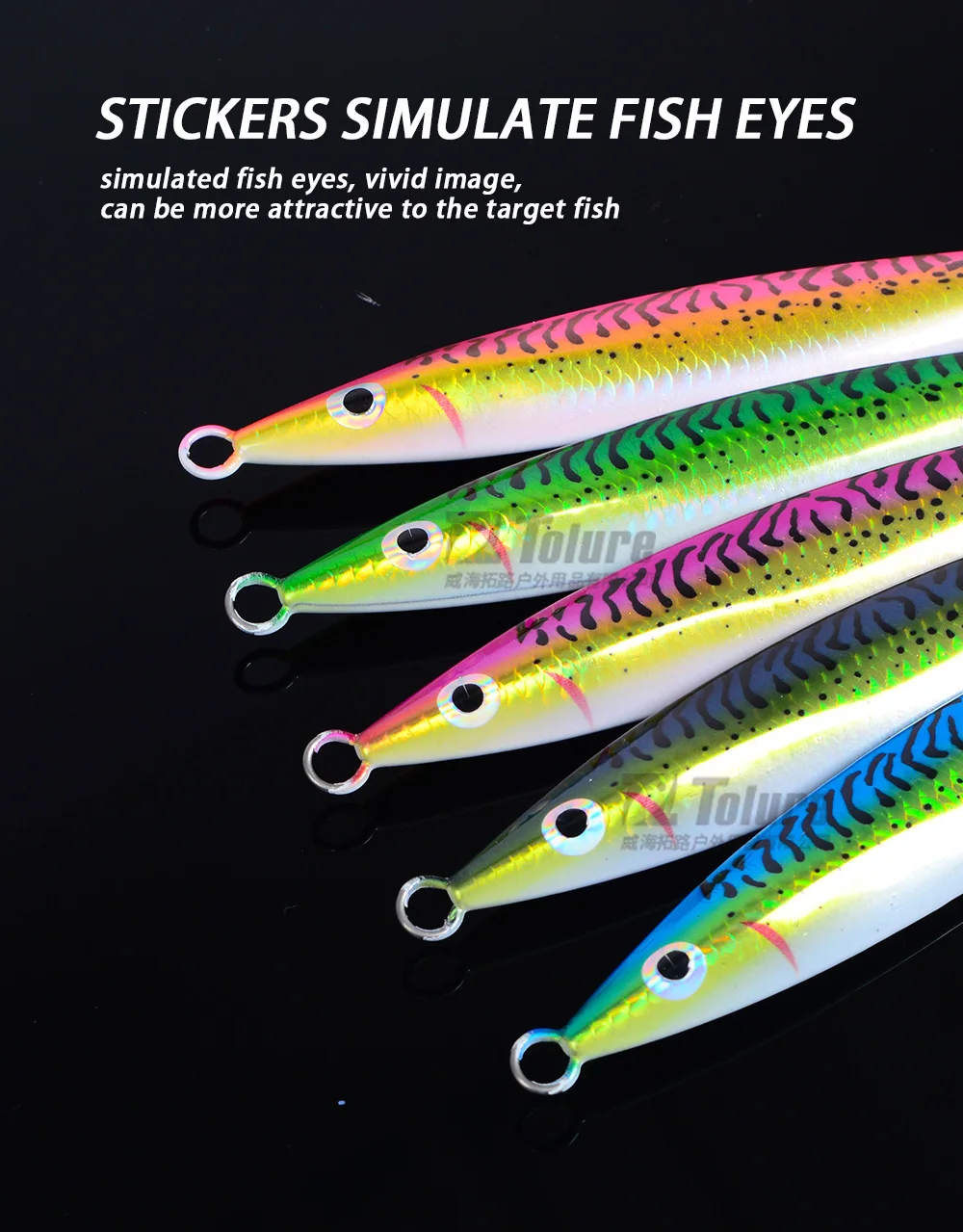 New OEM 120g 160g 200g Sea Fishing Slow Jig Metal Jigging Spoon 3D ...
