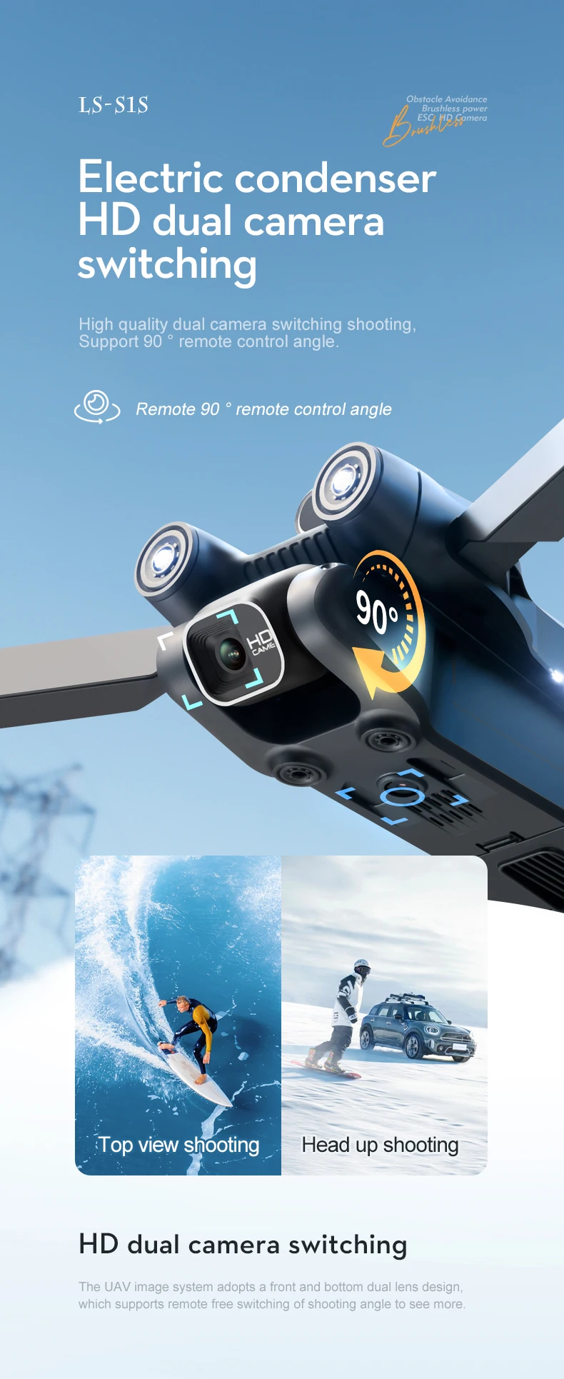 2023 LSRC S1S Mini Drone - 4K HD, Foldable, Obstacle Avoidance