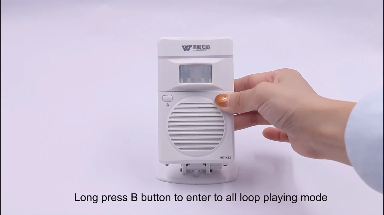 Waytronic Wt-x22 Advertising Promotion Voice Player Welcome Doorbell Chain Store Speaker Pir ...