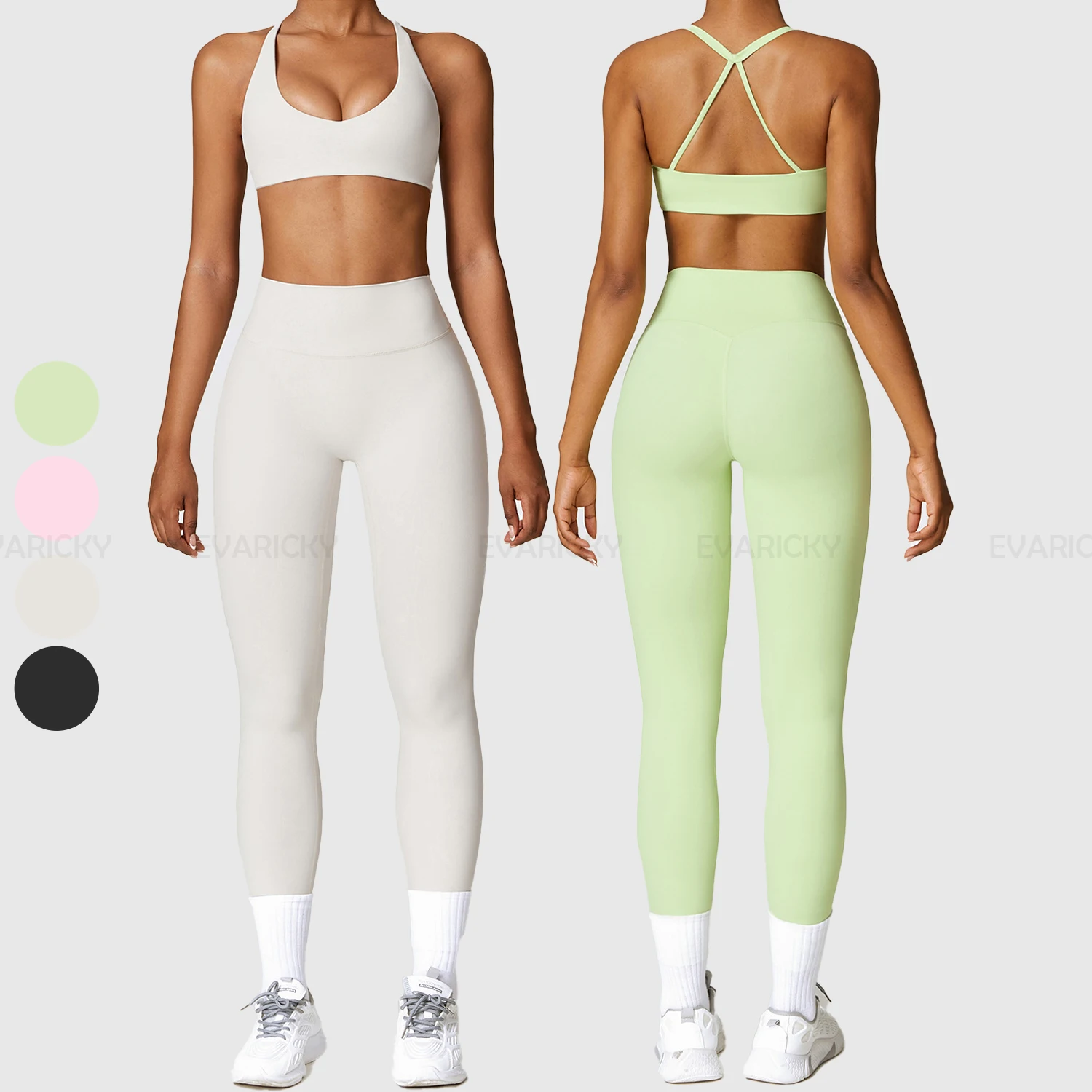 Wholesale 2 Piece Set Gym Clothing Sport Wear Fitness Workout Bra Top Leggings Yoga Suit Sport ...