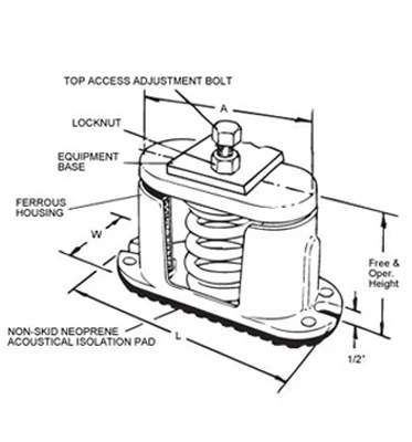 Spring Vibration Isolator for HVAC - Adjustable & Durable