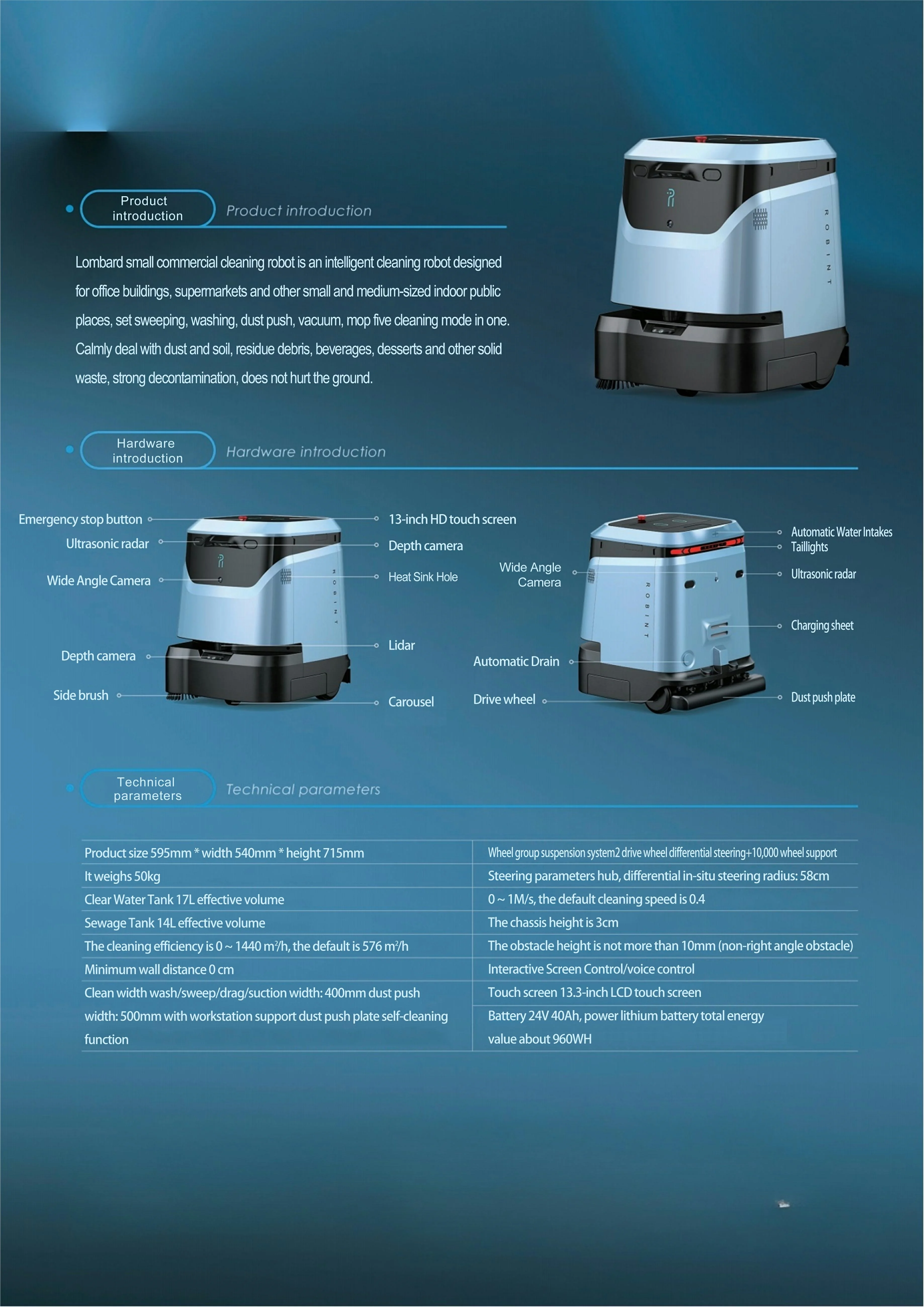 Cleaning Robot Automated Industrial AI Cleaning Robots for Heavy-Duty ...