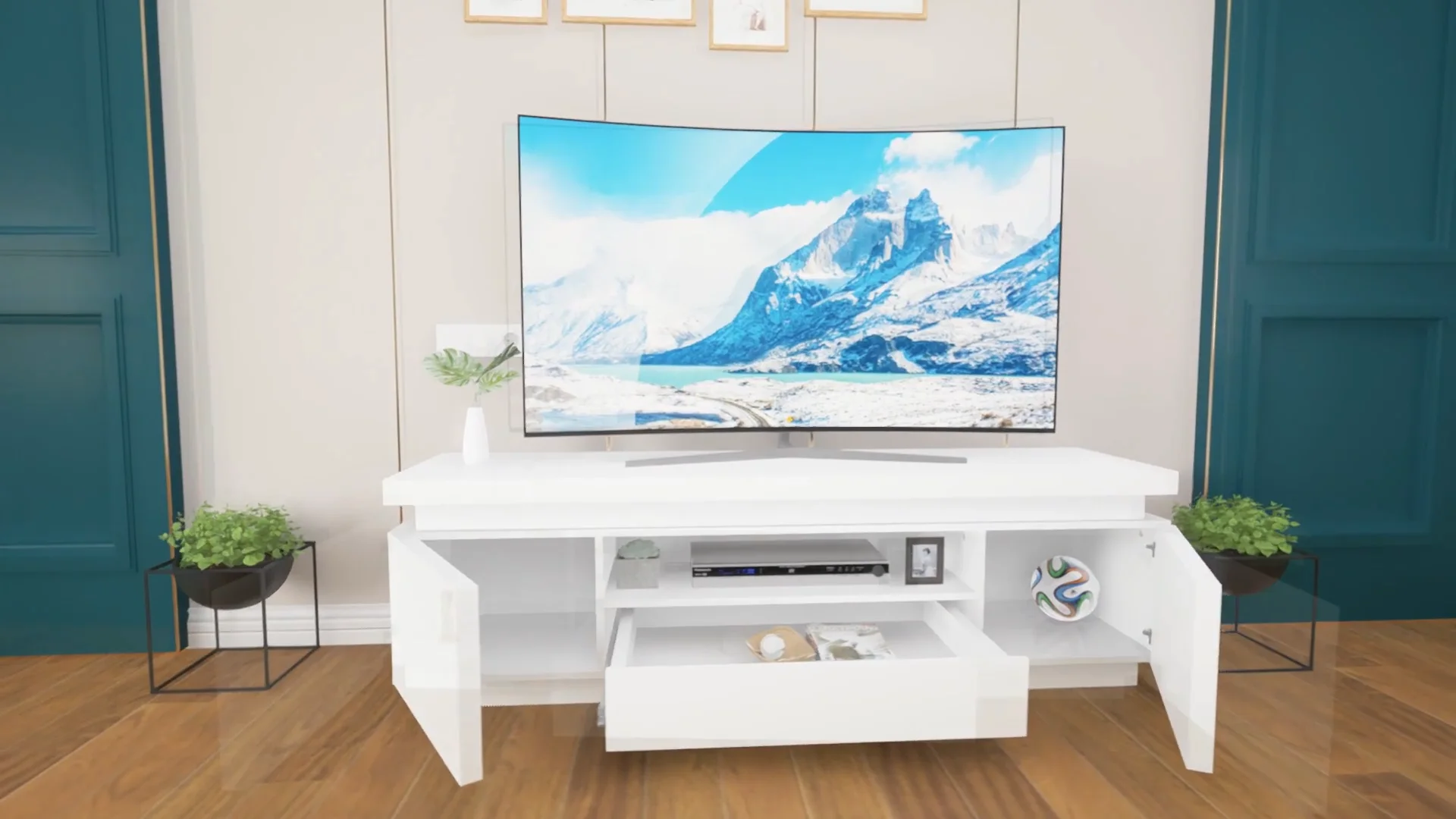 Latest Designs Modern Luxury Tv Stand Cabinet Cream Mutil Colors Tv ...