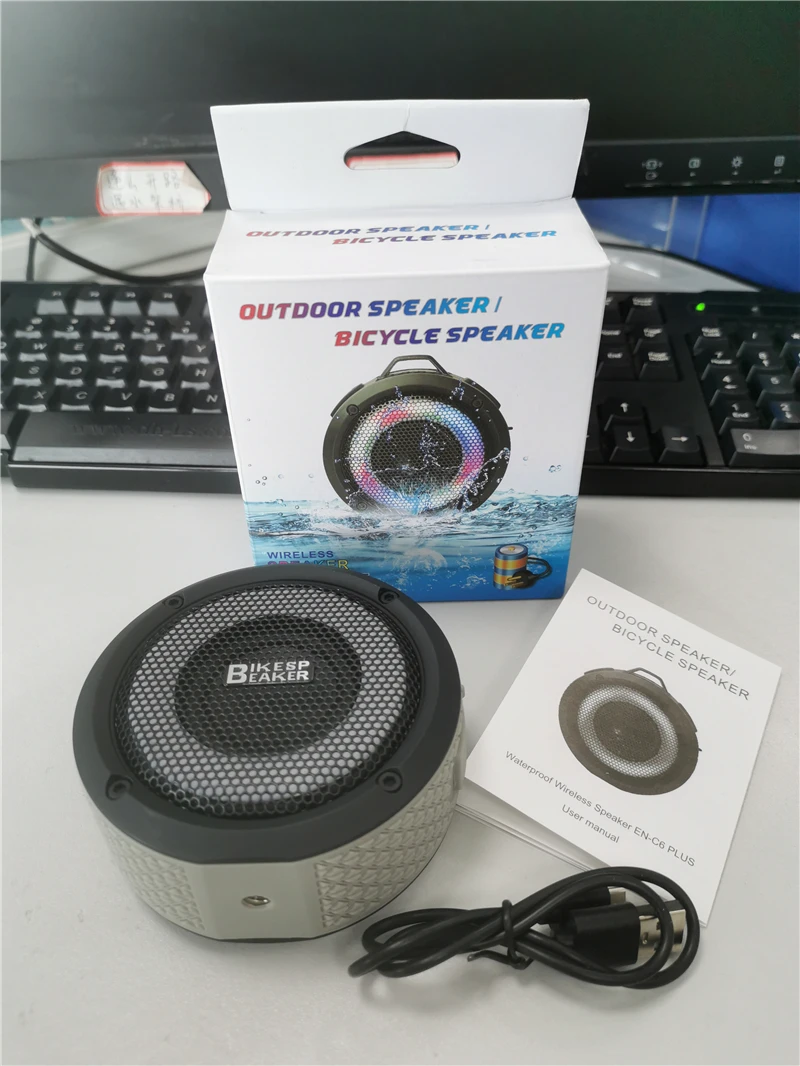 Ipx67 Waterproof Bluetooth Speaker Rgb Colorful Light Bicycle Tws ...