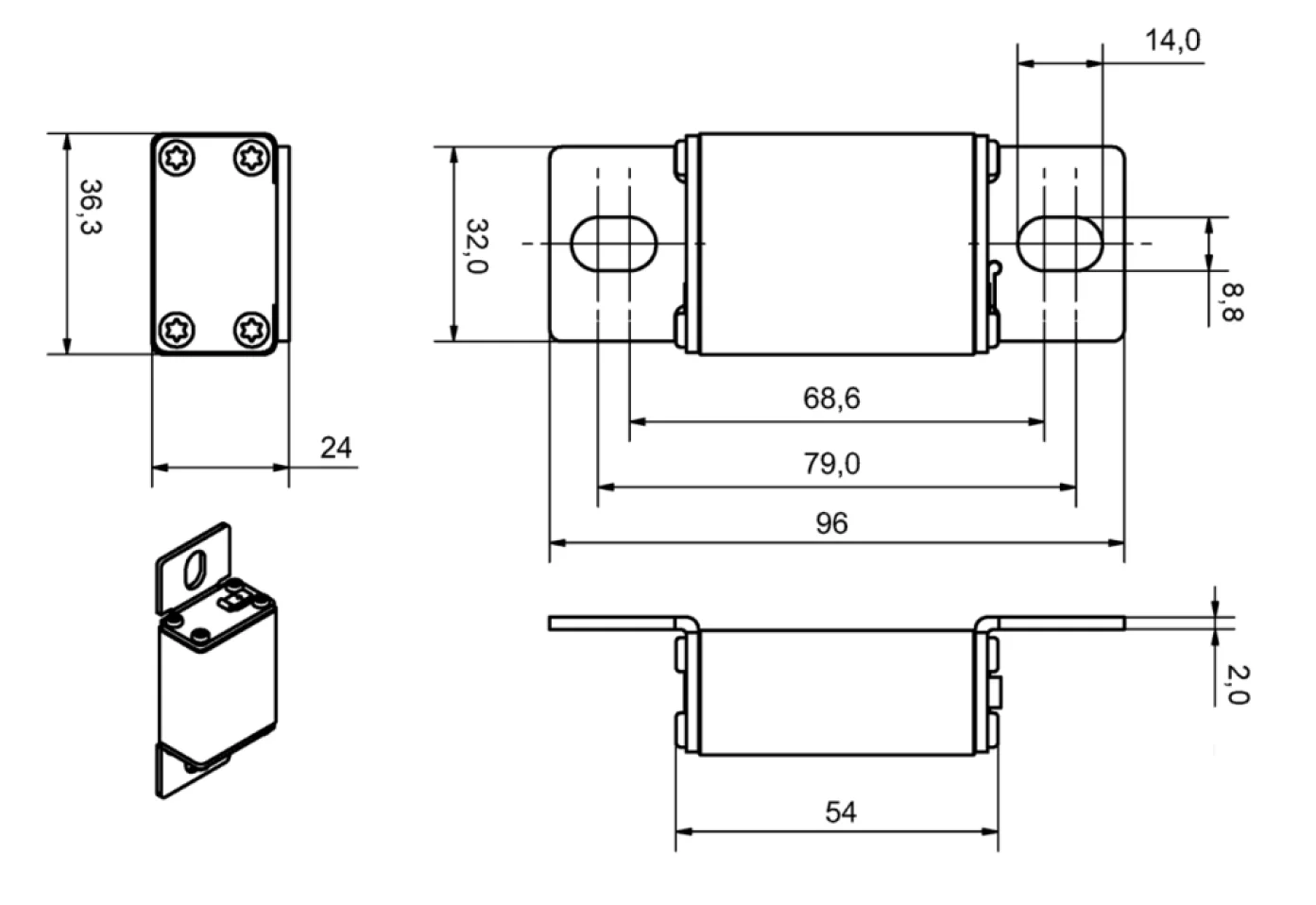 HDRSF-000 High Speed Fuses - 800VDC Protection for IGBT