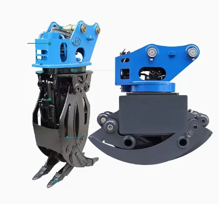 Rotary excavator hydraulic grabs excavator grab bucket For Wood Timber ...